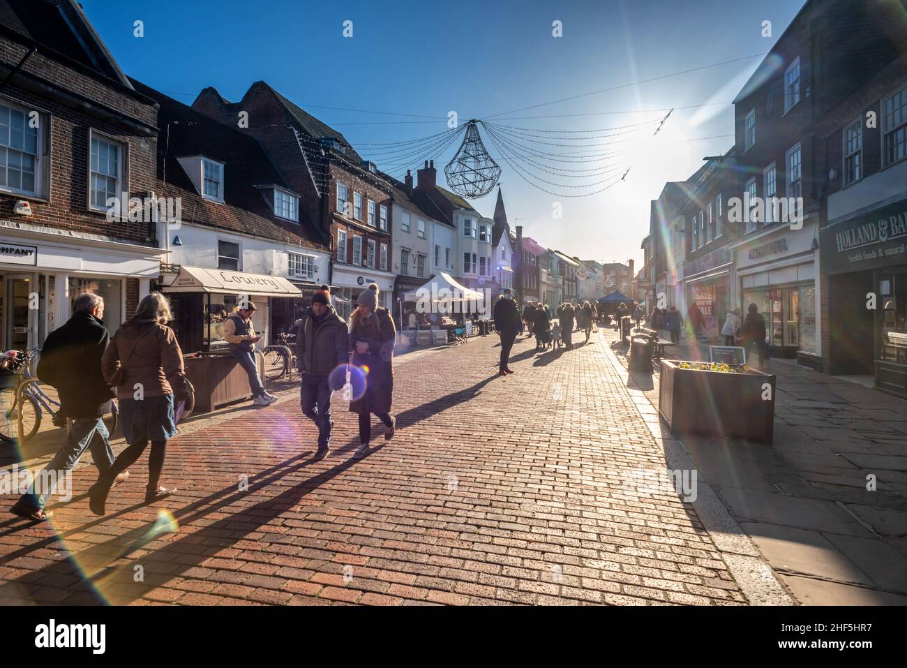 Chichester, January 5th 2022: North Street in the city centre Stock ...