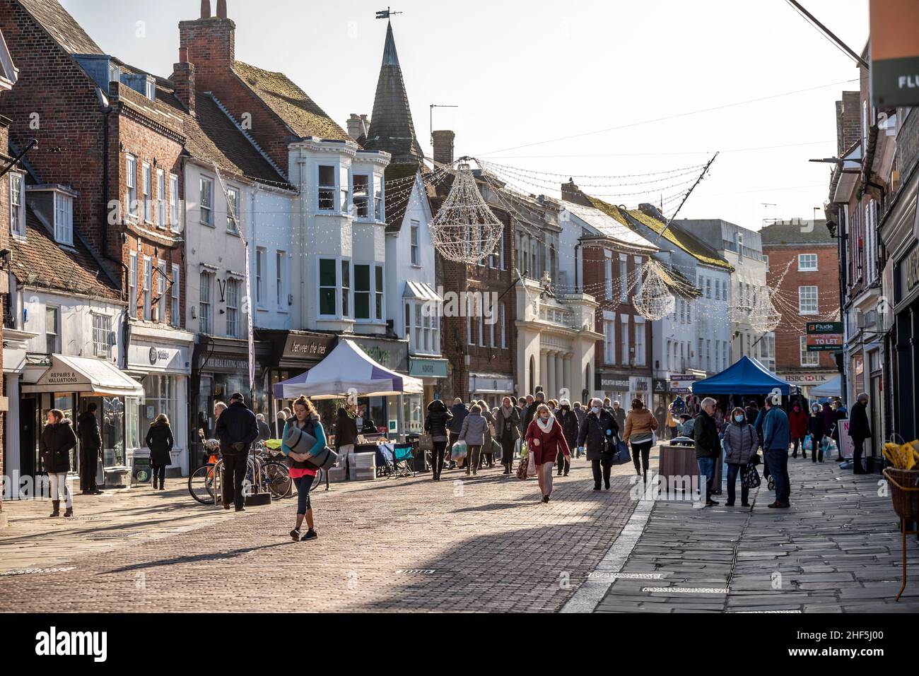 Chichester, January 5th 2022: North Street in the city centre Stock ...