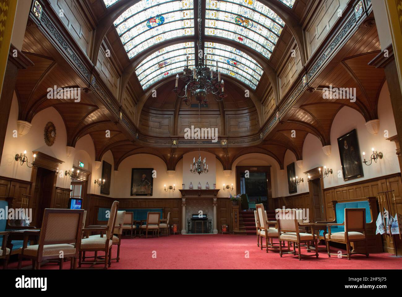 The Hague, Netherlands. Interior of the Senator's Salon inside the ...