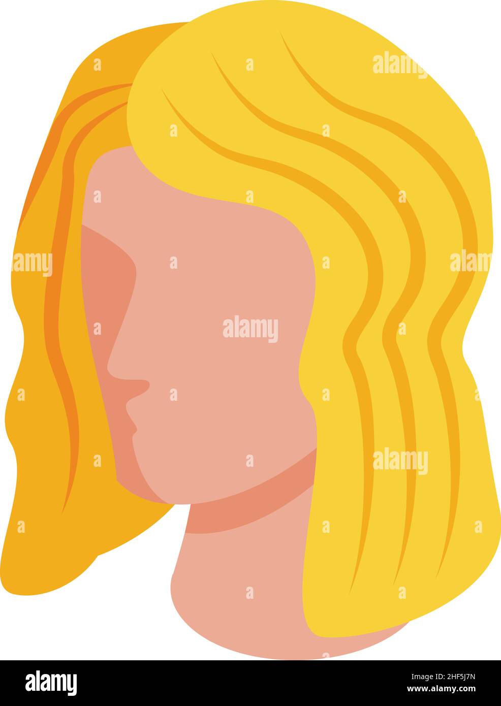 Hair plait portrait Stock Vector Images - Alamy