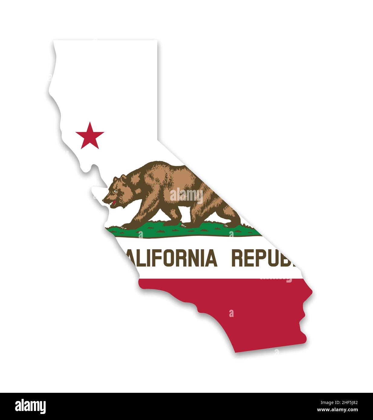 Los angeles state flag icon hi-res stock photography and images - Alamy