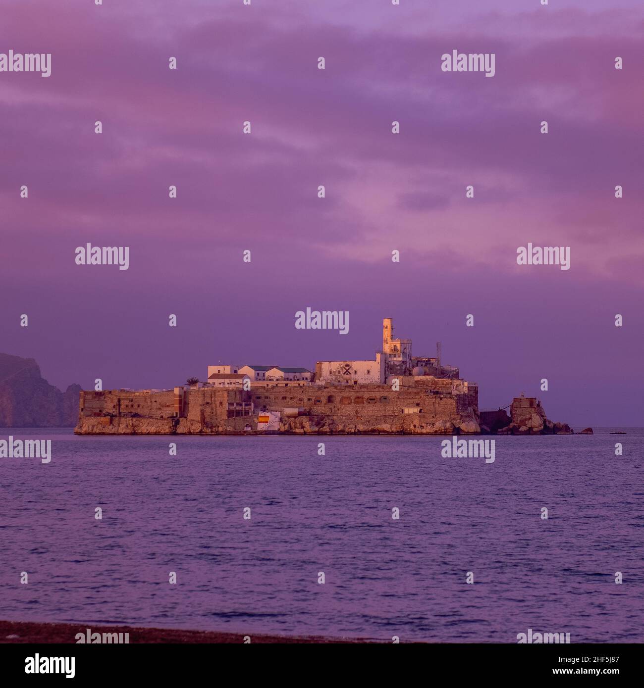 Nekor island, Alhucemas Stock Photo - Alamy