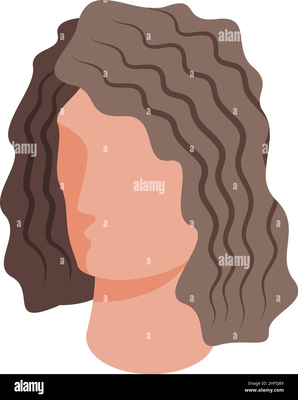 Portrait cute latina girl curly Stock Vector Images - Alamy