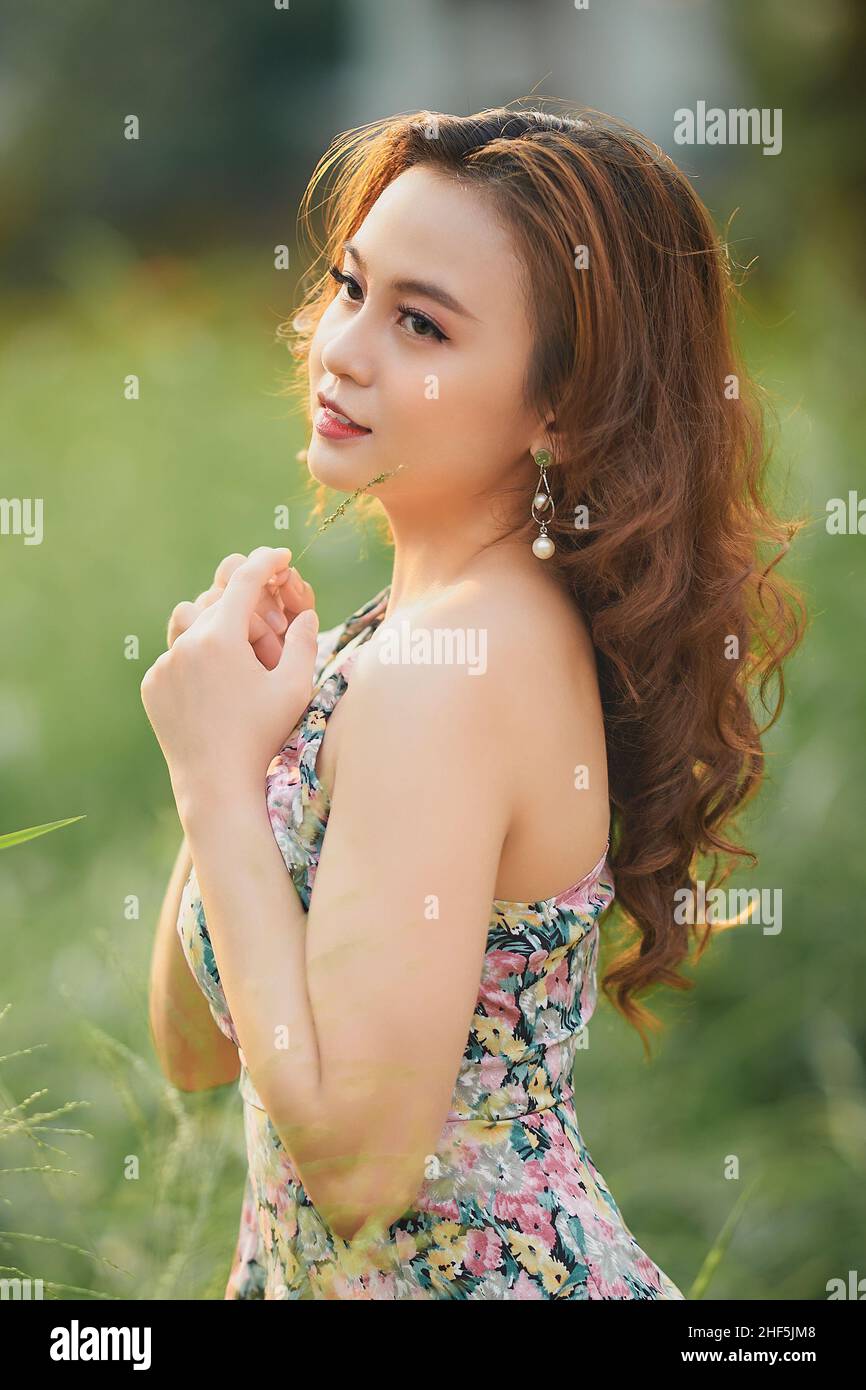 Ho Chi Minh city, Viet Nam: Portrait of a beautiful Vietnamese girl in ...