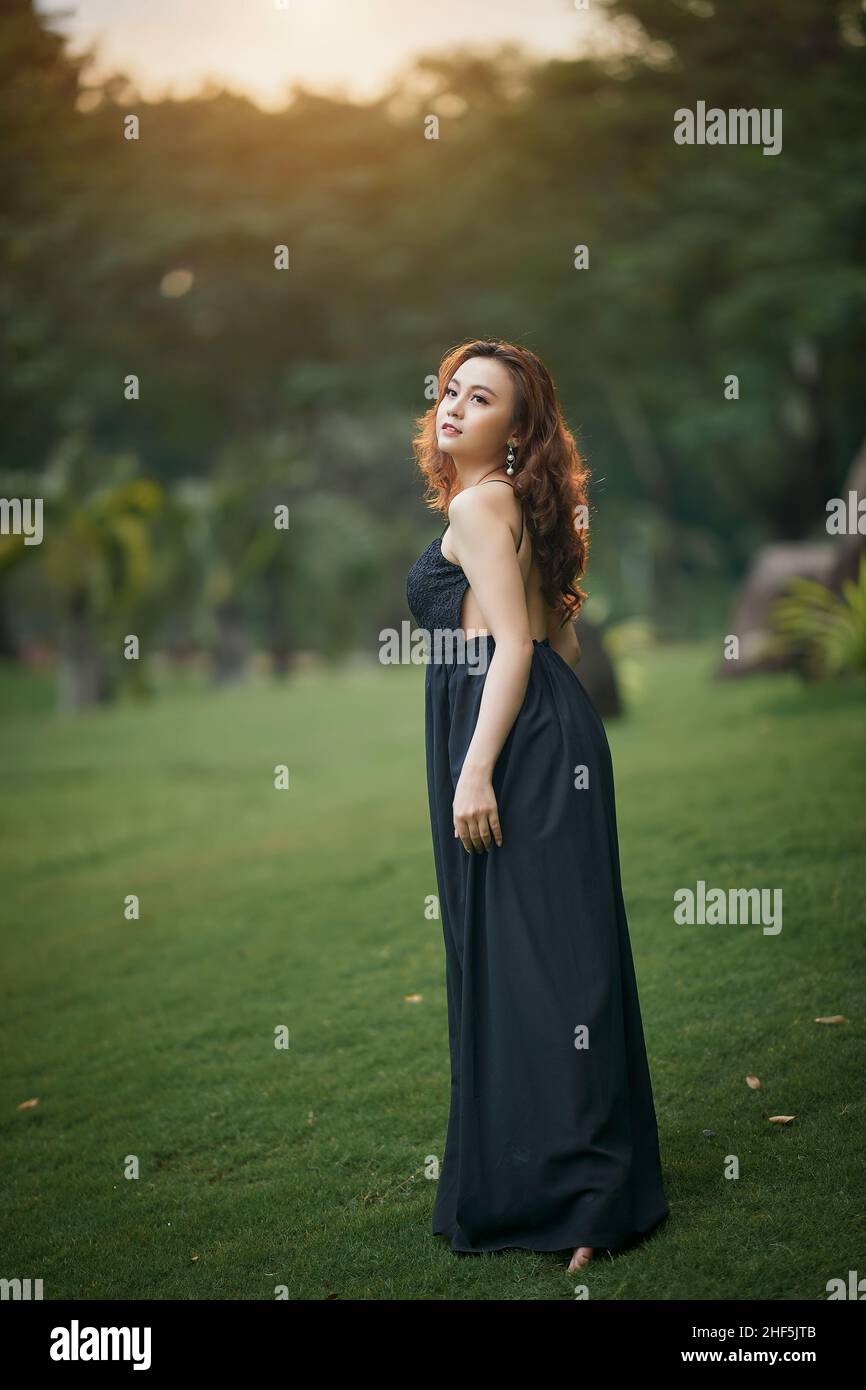 Ho Chi Minh city, Viet Nam: Portrait of a beautiful Vietnamese girl in ...