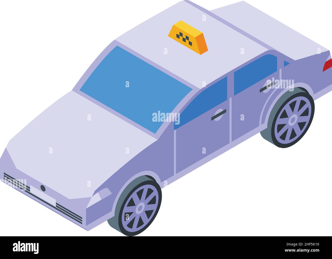 Taxi car icon isometric vector. White cab side. Sedan vehicle Stock ...