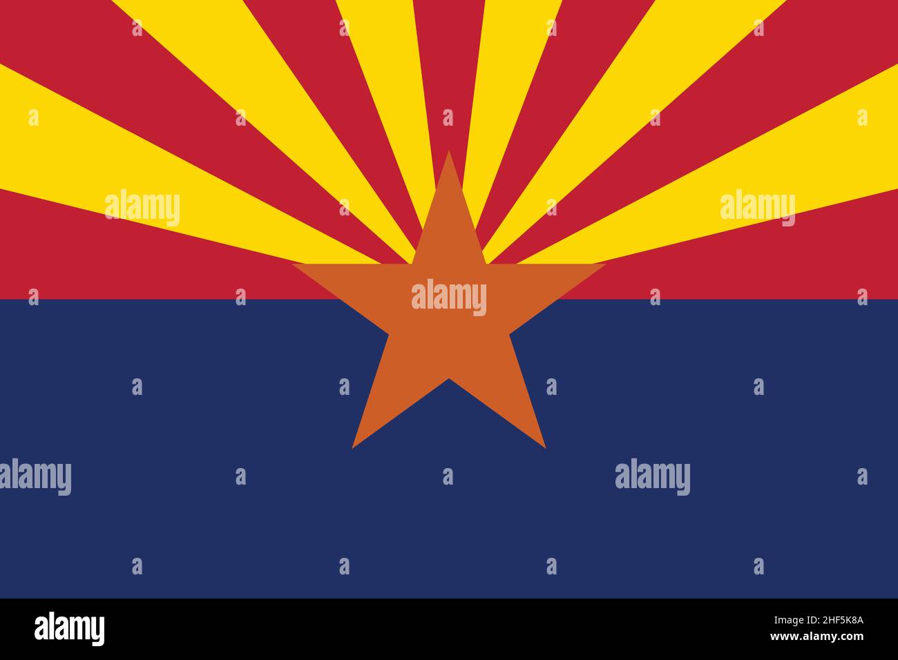 accurate correct arizona state flag vector illustration Stock Vector ...