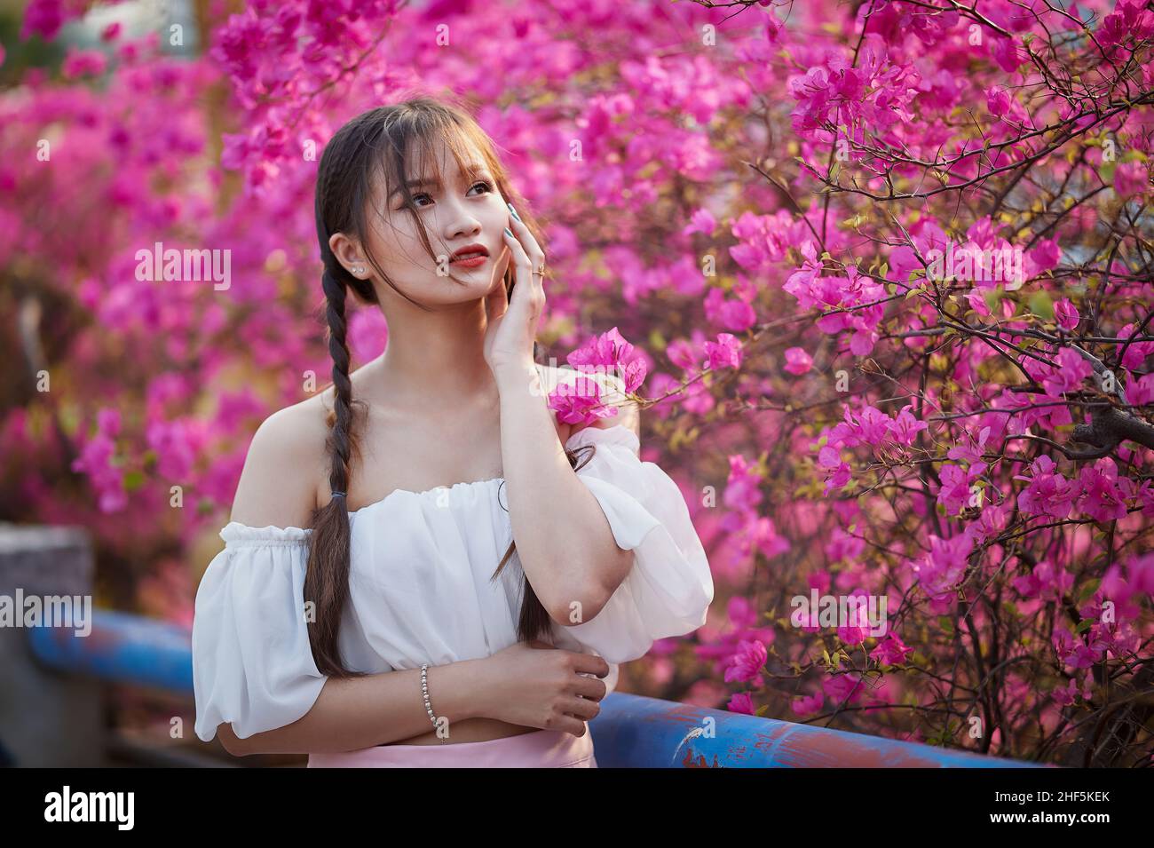 Ho Chi Minh city, Viet Nam: Portrait of a beautiful Vietnamese girl in ...