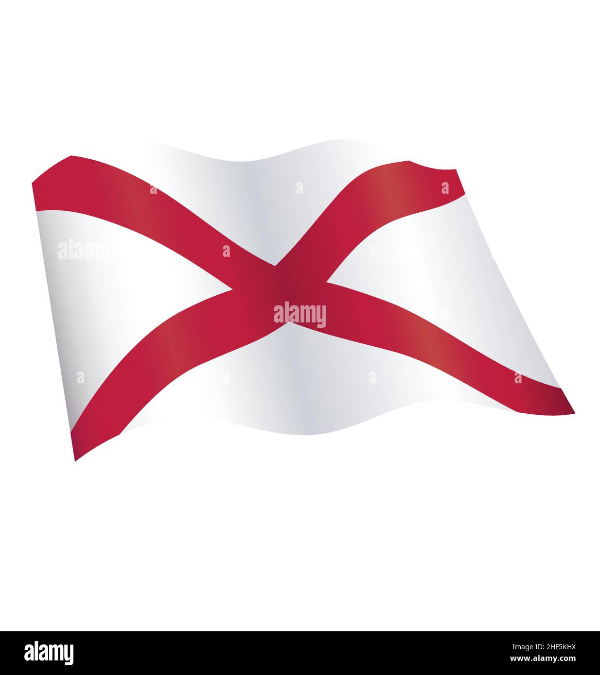 flying waving, flowing alabama al state flag silk vector isolated on ...