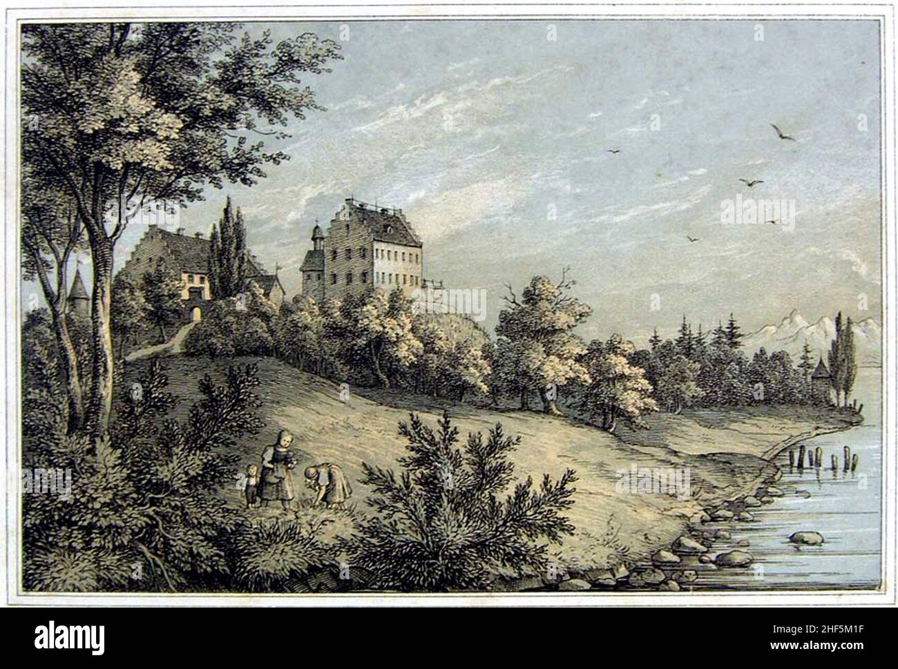 Schloss Kirchberg Stich Stock Photo - Alamy