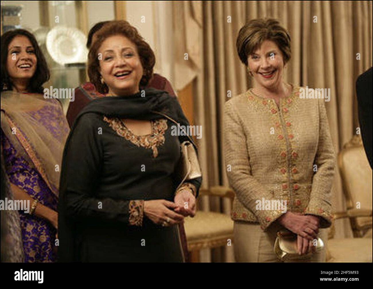 Sehba Musharraf and Laura Bush Stock Photo - Alamy
