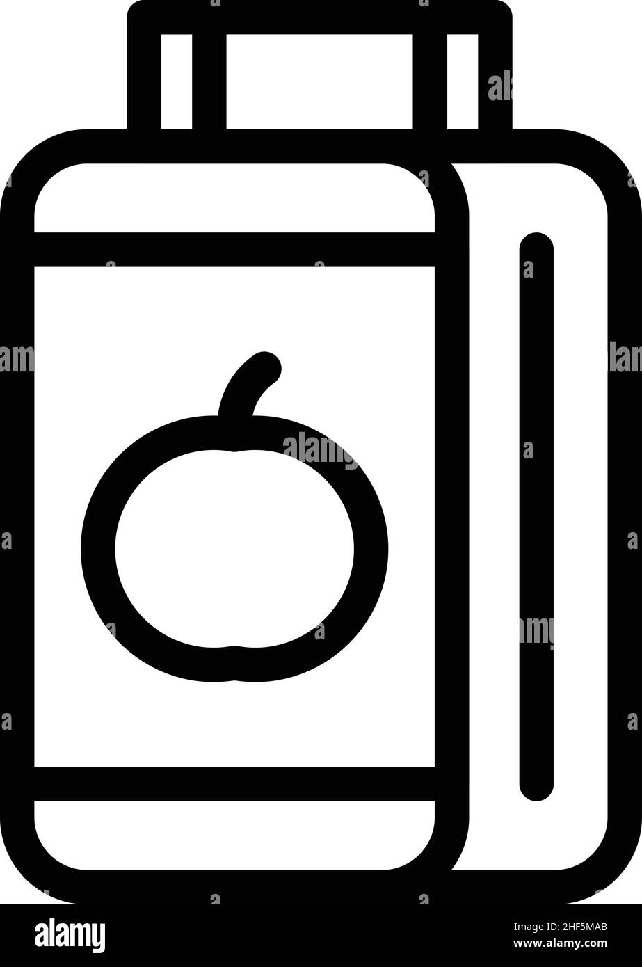 Fruit box icon outline vector. Snack pack. Food bag Stock Vector Image ...