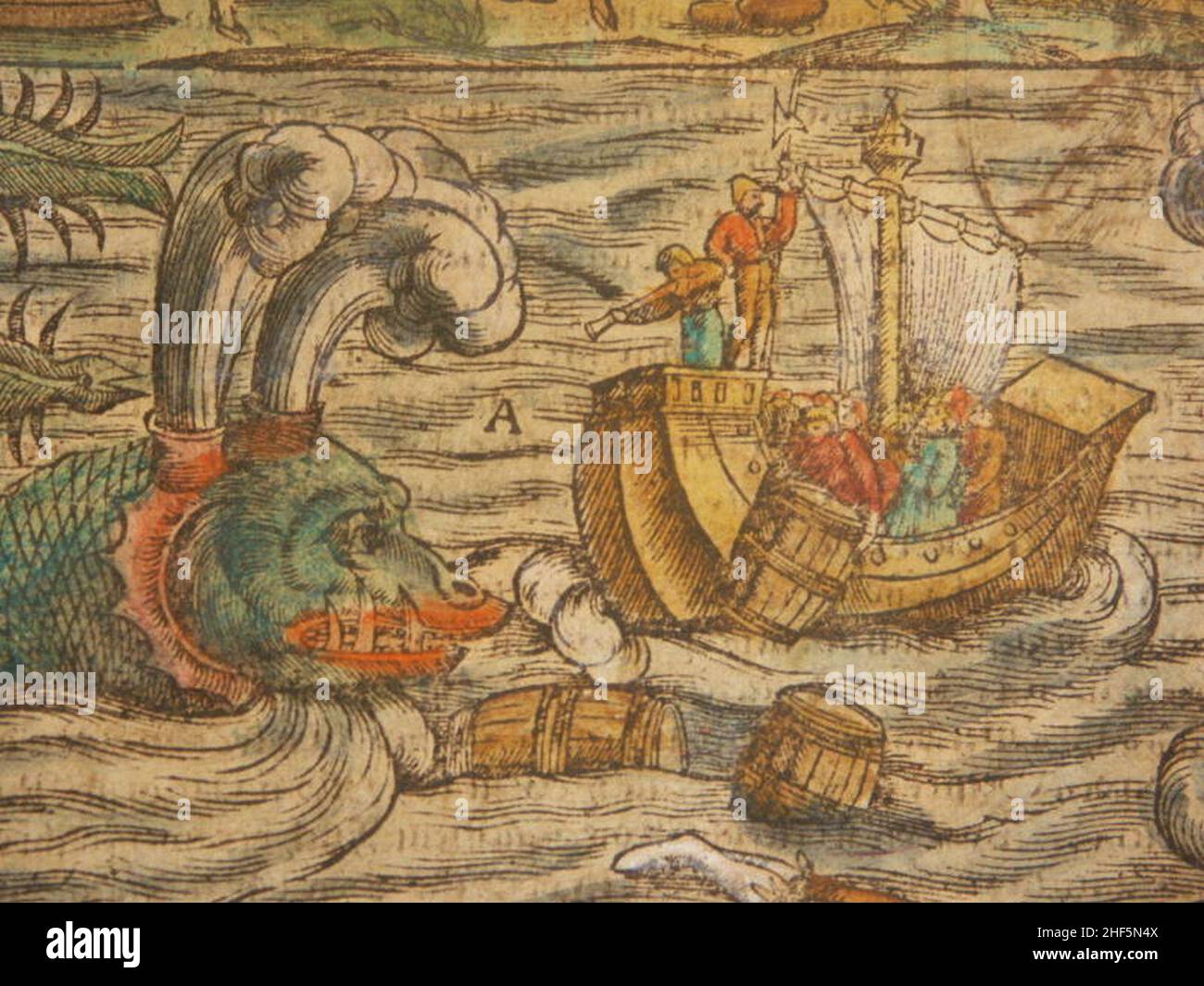 Sea monsters (1600) detail 1 Stock Photo - Alamy