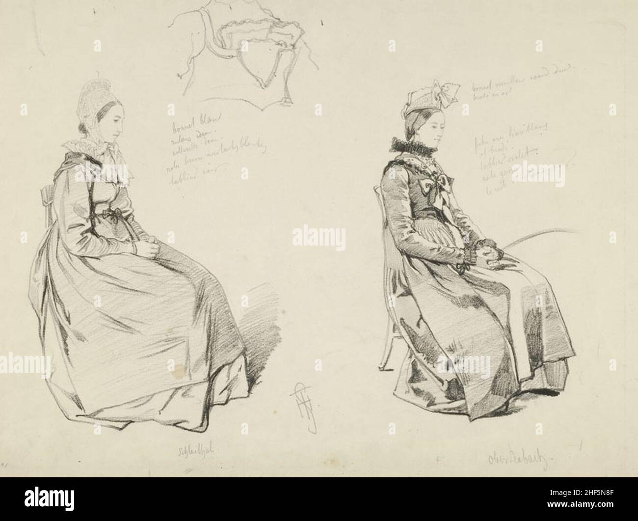 Schuler Etudes de costumes de Riedseltz ce XXIII.31 mb Stock Photo - Alamy