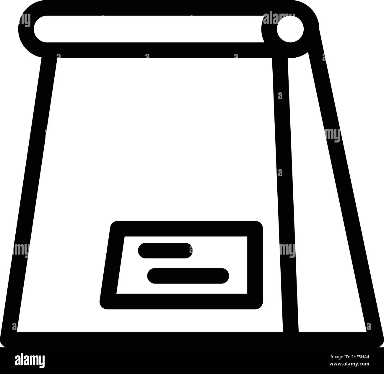 Paper pack icon outline vector. Snack package. Food bag Stock Vector ...