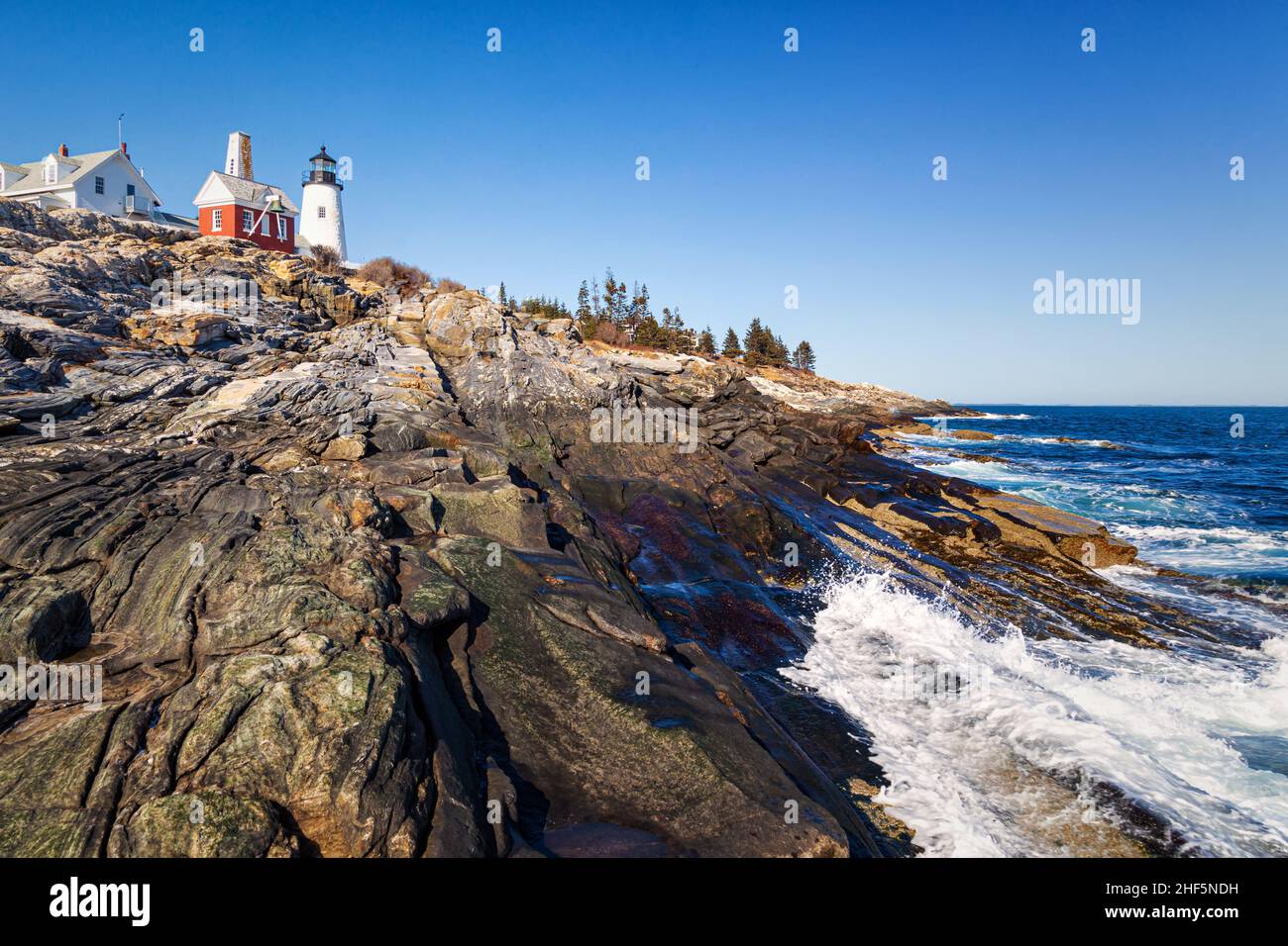 Pemaquid Point Lighthouse, Maine Stock Photo - Alamy