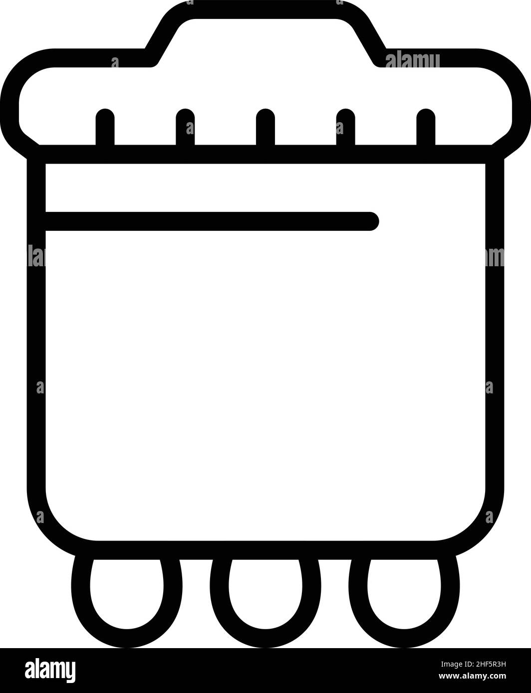 Saucepan icon outline vector. Cooking pot. Hot pan Stock Vector Image ...
