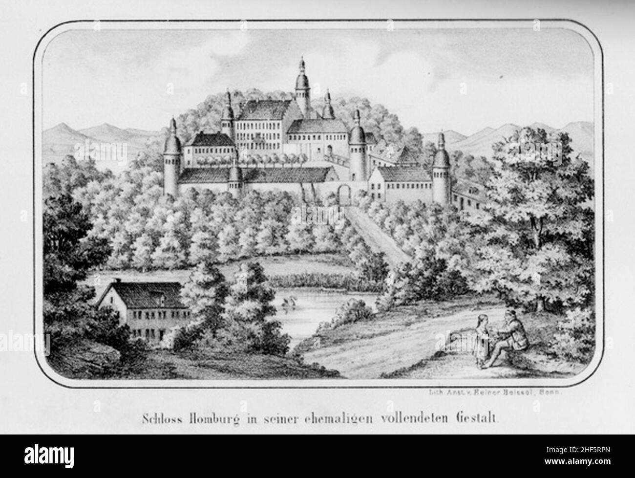 Schloss Homburg in seiner ehemaligen Gestalt Stock Photo - Alamy