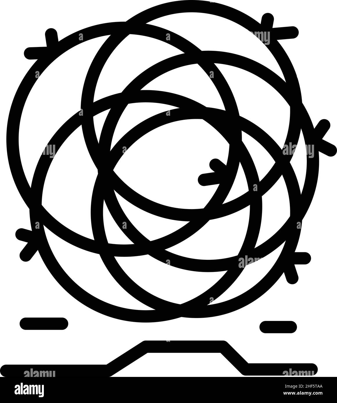 Tumbleweed icon outline vector. Desert ball. Western bush Stock Vector ...