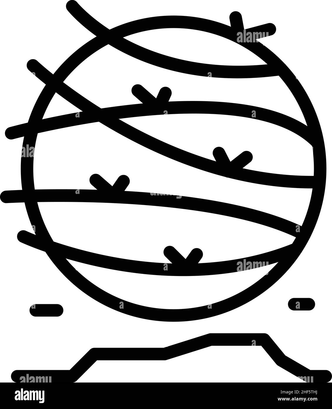 Wind tumbleweed icon outline vector. Tumble weed. Desert ball Stock ...