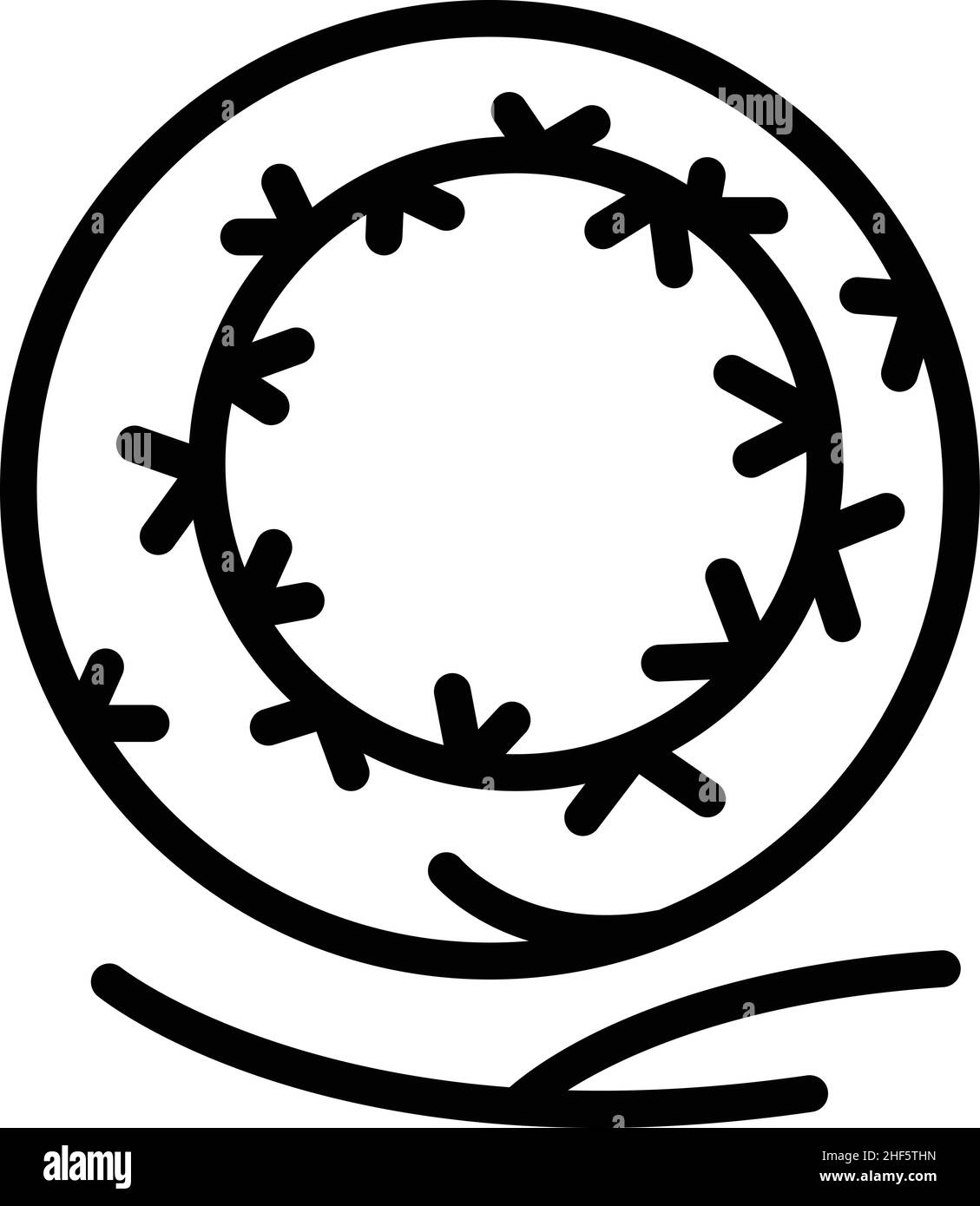 Dead tumbleweed icon outline vector. Western ball. Desert bush Stock ...