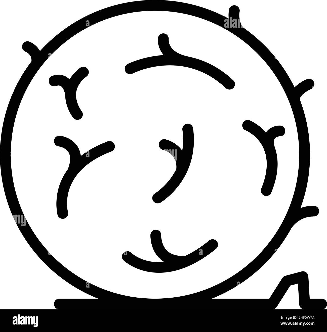 Stone tumbleweed icon outline vector. Western bush. Weed desert Stock ...