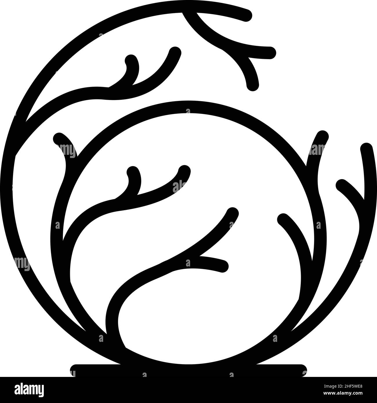 Dry tumbleweed icon outline vector. Desert ball. Dead plant Stock ...