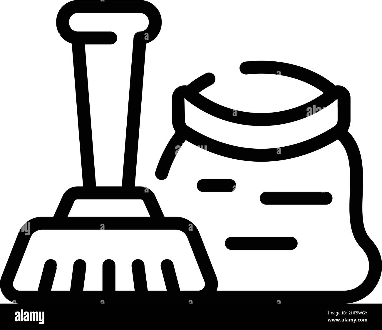 Trash bag icon outline vector. Waste bin. Garbage can Stock Vector ...