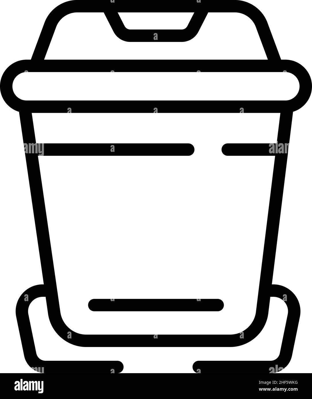 Plastic can icon outline vector. Trash bag. Food box Stock Vector Image ...