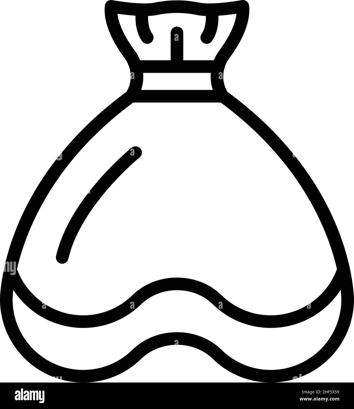 Bag garbage icon outline vector. Trash bin. Waste plastic Stock Vector ...