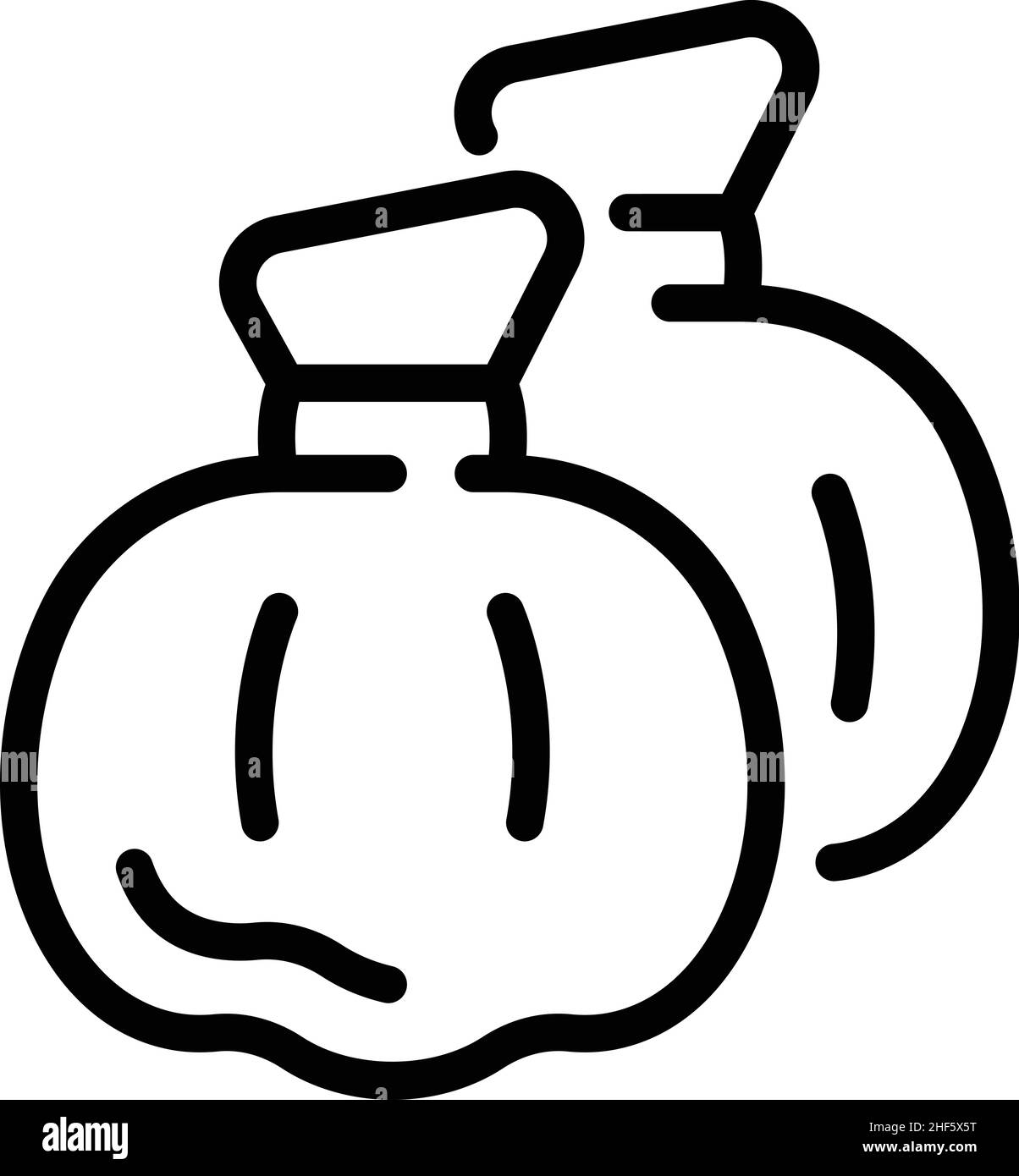 Garbage bags icon outline vector. Trash bag. Waste bin Stock Vector ...