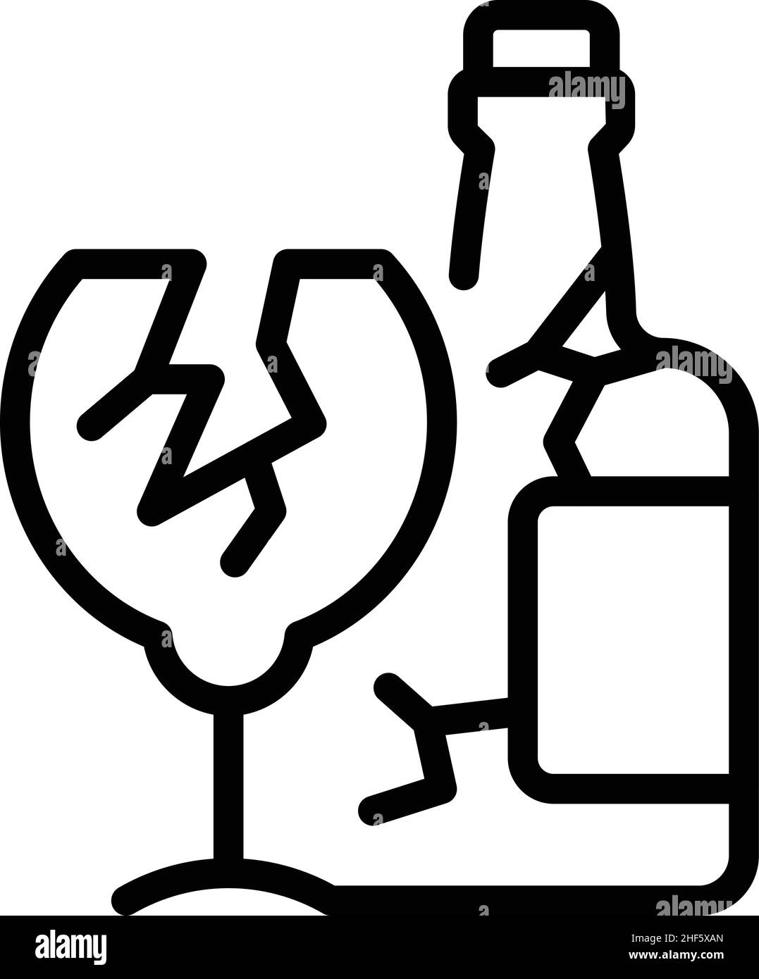 Garbage glass icon outline vector. Trash bag. Plastic can Stock Vector ...