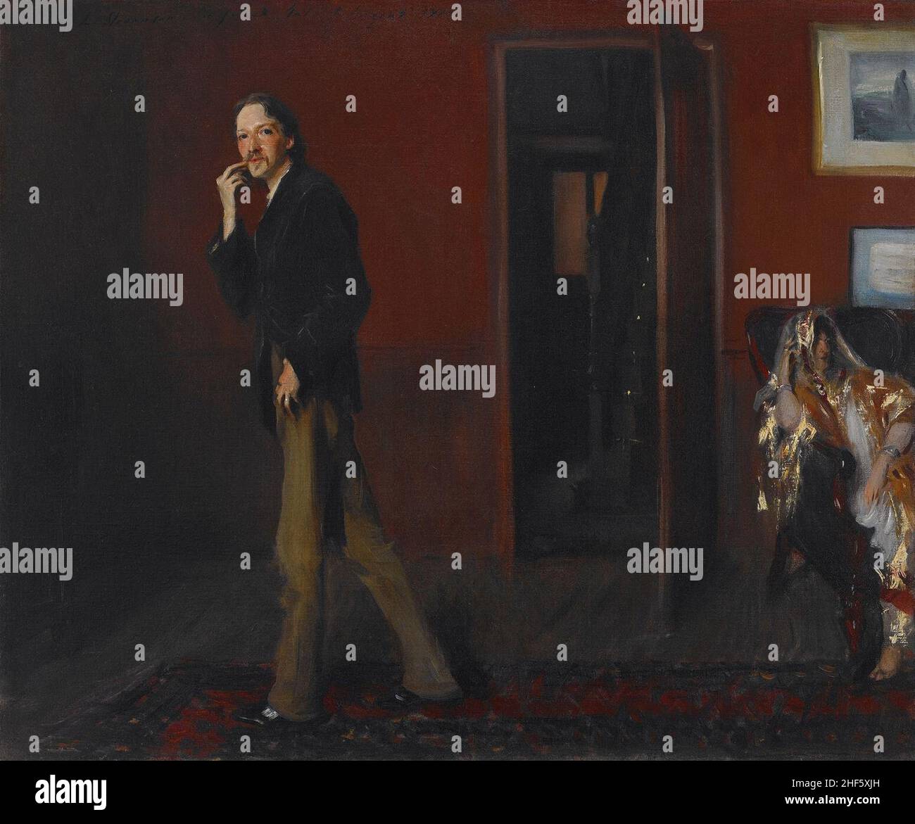 Sargent - Robert Louis Stevenson and His Wife Stock Photo - Alamy