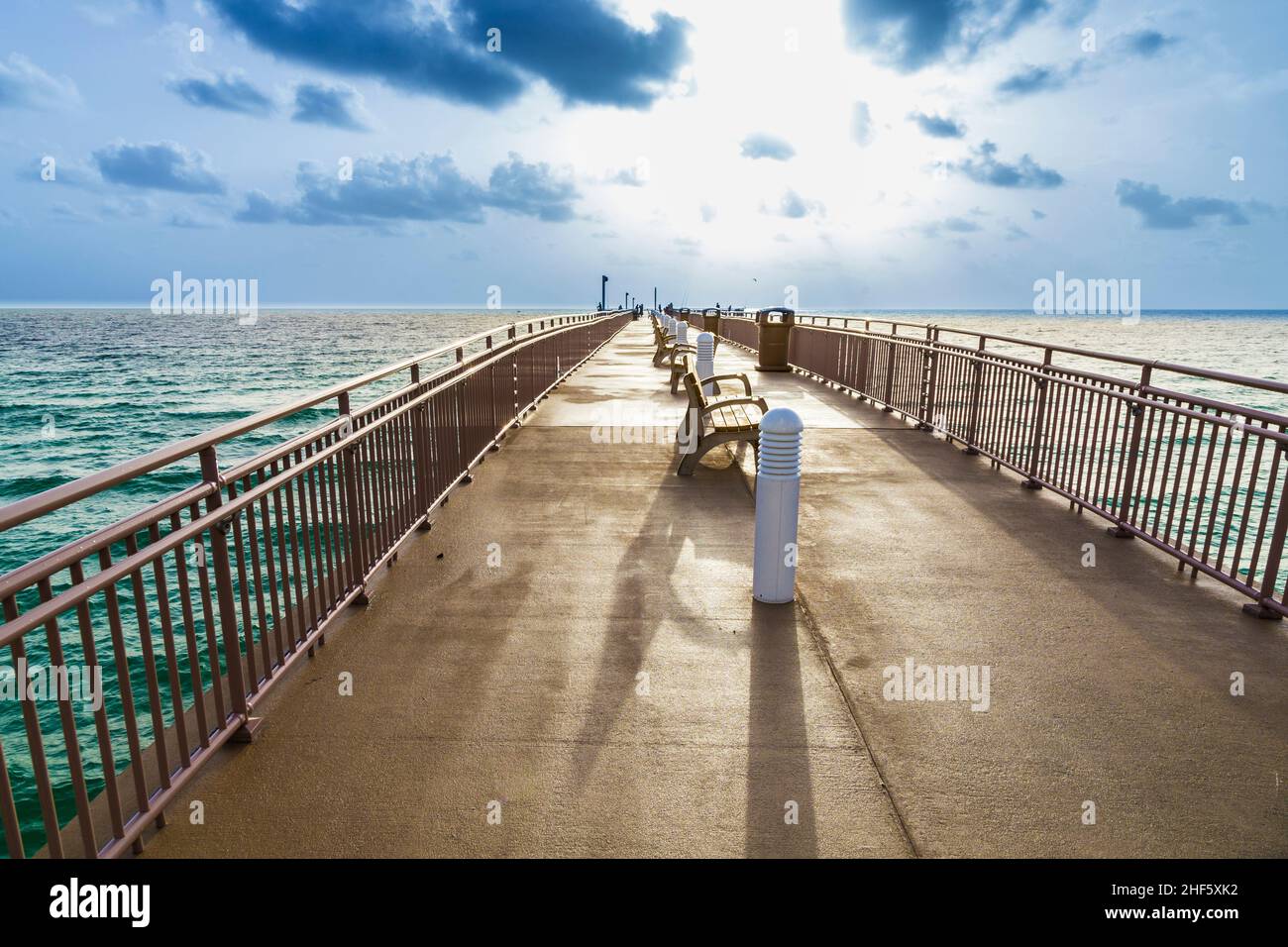 sunny isles beach pier in sunset with colorful clouds Stock Photo - Alamy