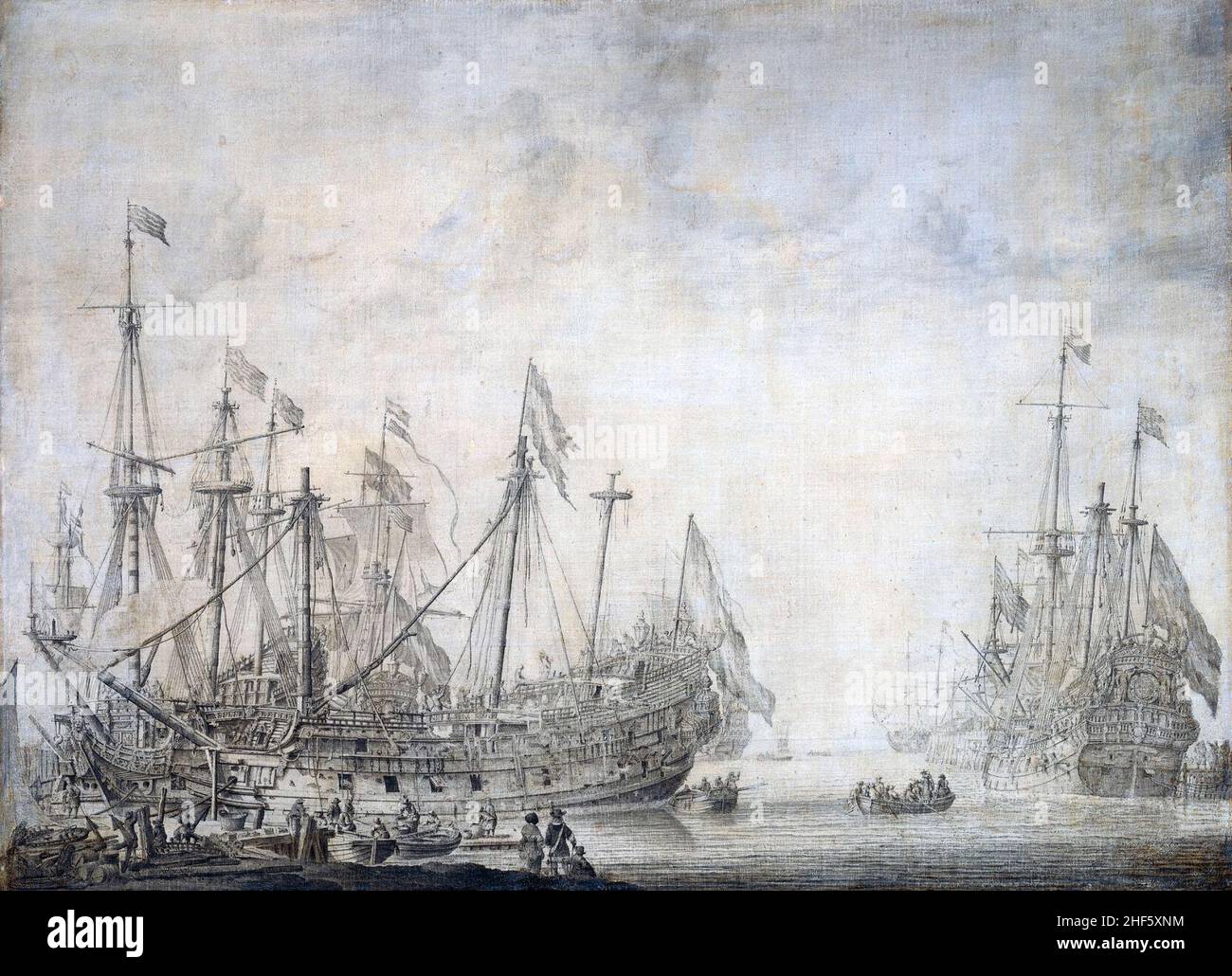 Schepen na de slag - Ships after the battle (Willem van de Velde I ...