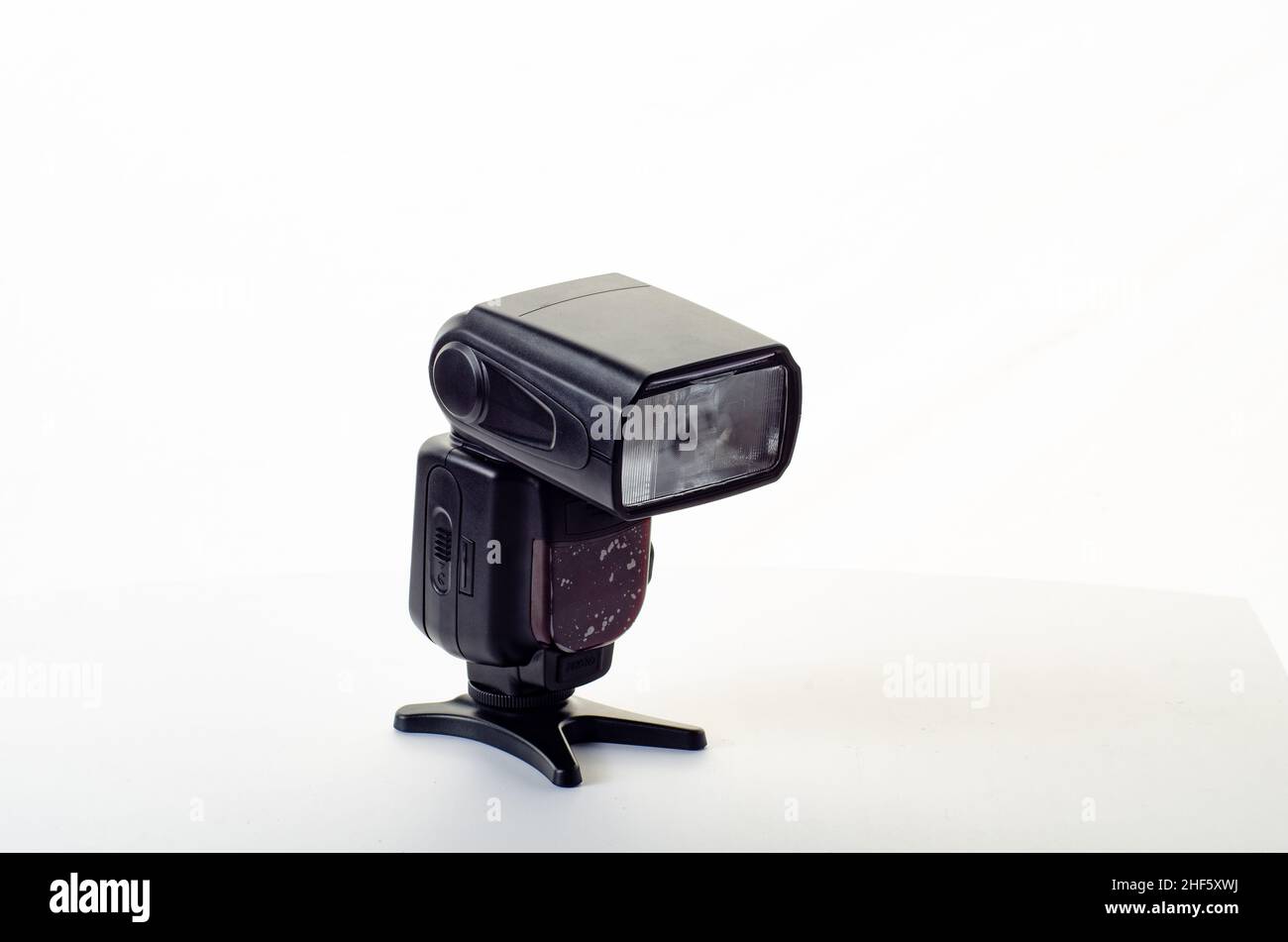 The camera flash is isolated on a white background Stock Photo - Alamy