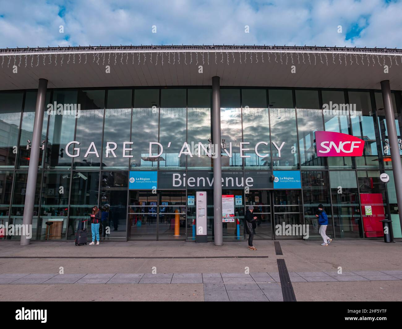 Annecy, France - January 7, 2022: The railway station of Annecy, Haute ...
