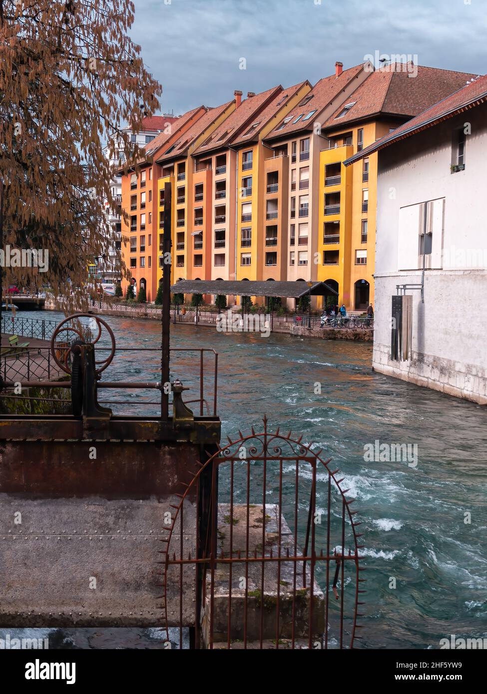 Annecy, France - January 7, 2022: Annecy is a famous tourist alpine ...