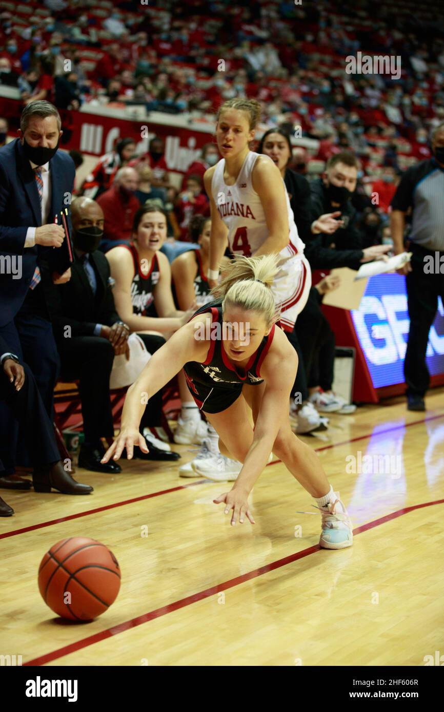 Bloomington, United States. 13th Jan, 2022. Jaz Shelley (No.1) of ...