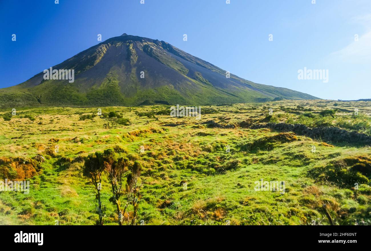 Pico mountain in Pico island, Azores Stock Photo - Alamy