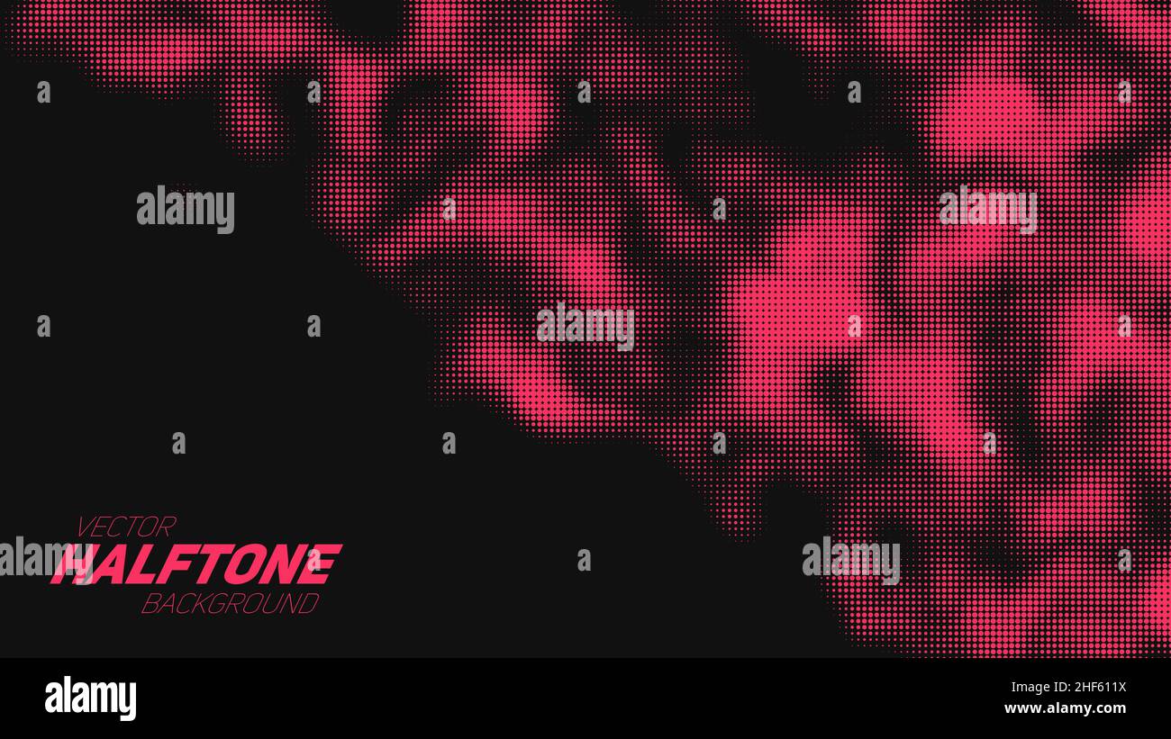 Abstract vector torn red halftone background. Scrathed dotted texture ...