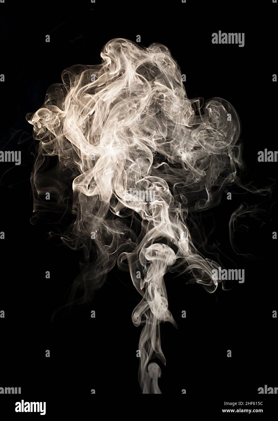 No smoke without fire, a column of white smoke bellows upwards Stock ...