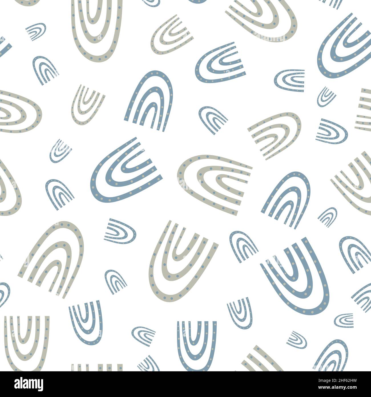 Vector dotted rainbow childish seamless pattern background. Pastel ...