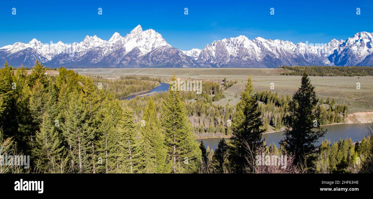 Snake River Overlook in Grand Tetons National Park, Wyoming, USA in ...