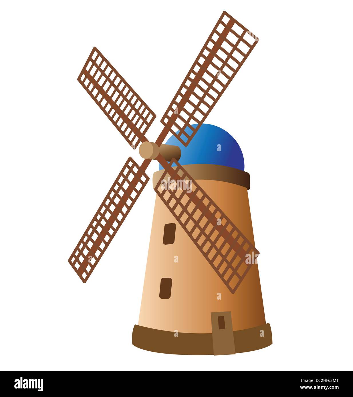 old classic windmill dutch holland european vector illustration ...