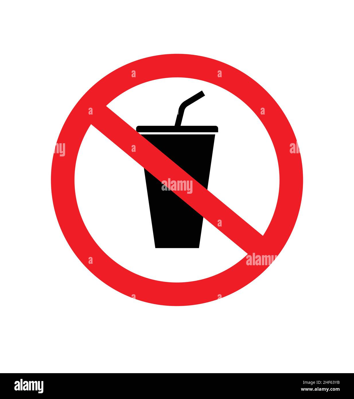 classic simple no drinking drinks symbol sign vector isolated on white ...