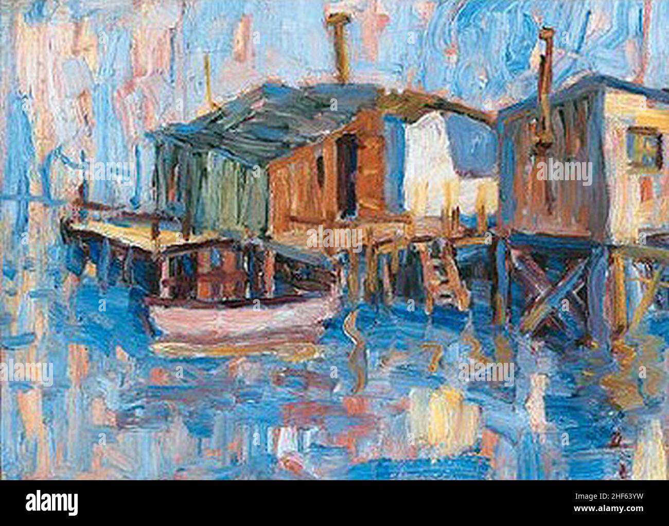 Sausalito Houseboats - Selden Gile Stock Photo - Alamy