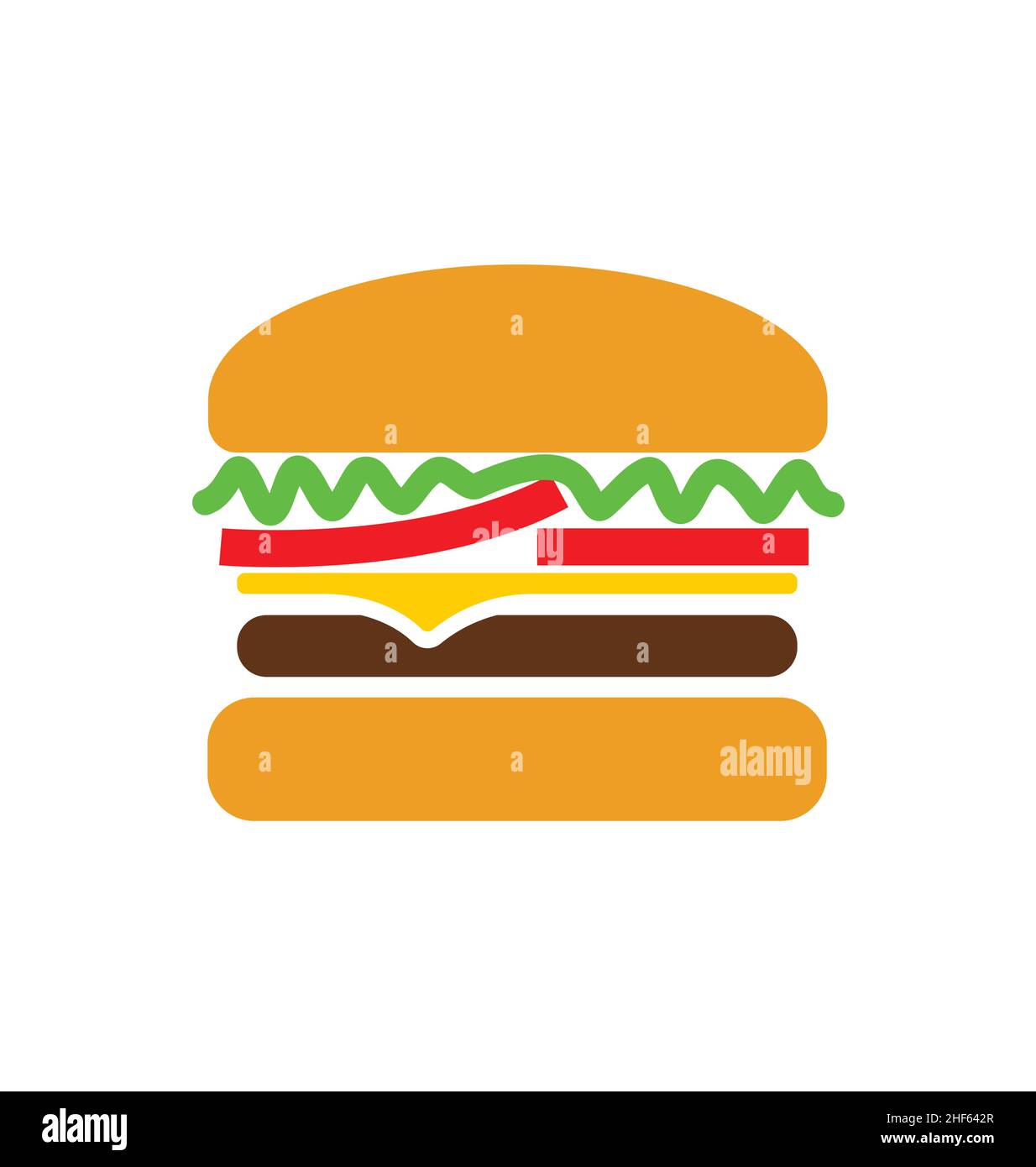 classic simple hamburger fast food burger symbol silhouette icon vector ...