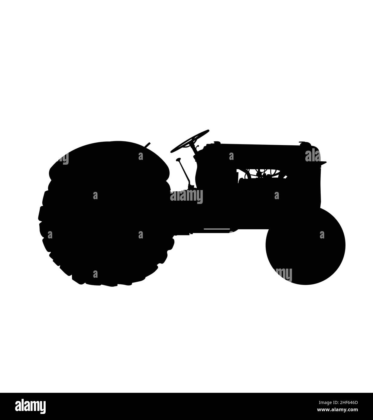 Antike Traktorsilhouette