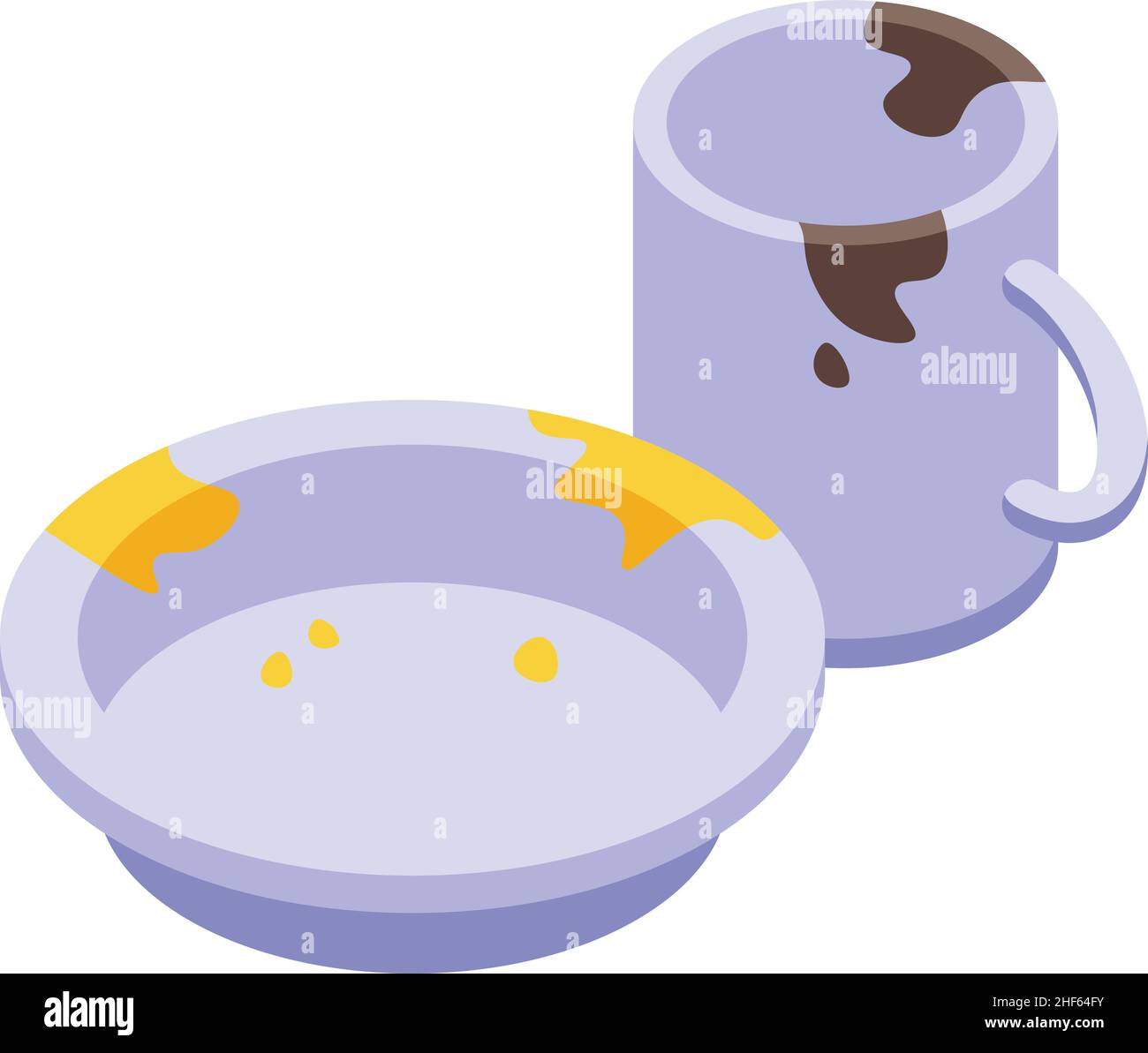 Dirty dish icon isometric vector. Kitchen plate. Wash stack Stock Vector Image & Art - Alamy